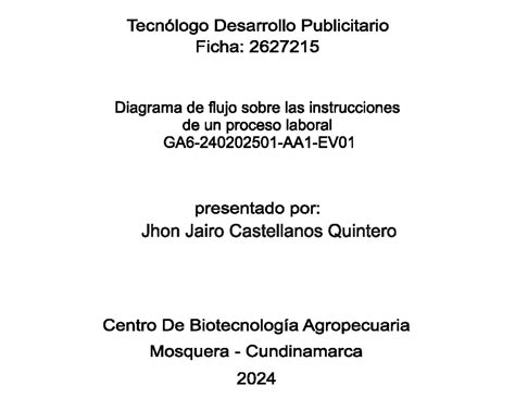 Diagrama De Flujo Sobre Las Instrucciones De Un Proceso Laboral Ga6
