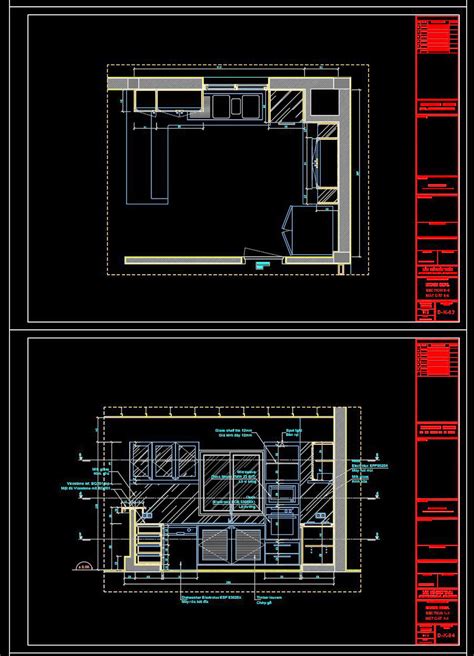 123 Cad Technical Drawings Of Kitchen Cabinets For The House 2 Free Cad Blocks Download