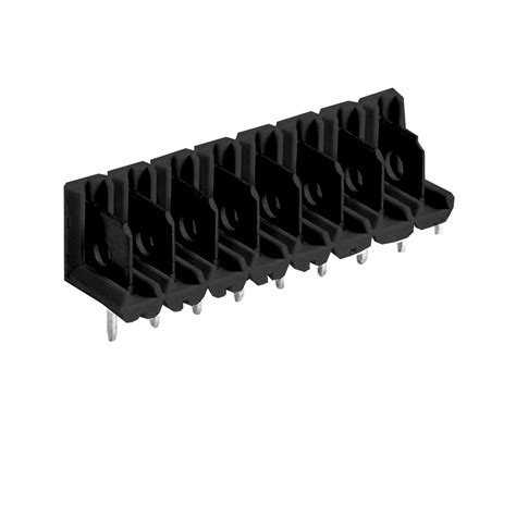 6 Position Blade Pcb Terminal Block Header 5mm Spacing Black
