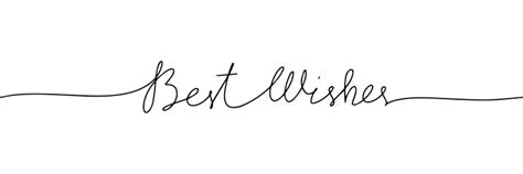 Premium Vector Best Wishes Word Handwriting Calligraphy Text One Line