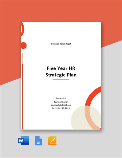Five Year Strategic Plan Template