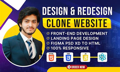 Copy Clone Website Or Create Landing Page Using Html Css Js React Js