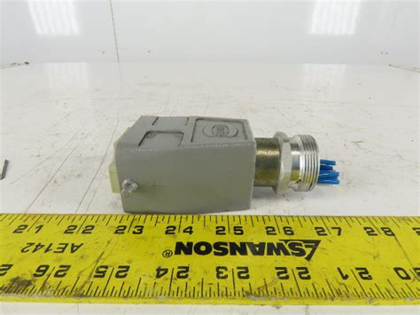 Harting 10 Pin Male Connector Housing Lever Lock Straight Bullseye