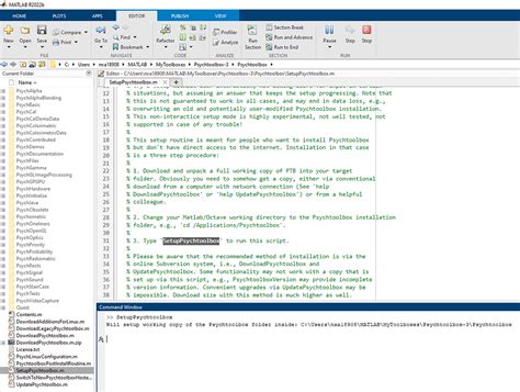 Installation Under Win Matlab R2022b Bugs Features Psychtoolbox