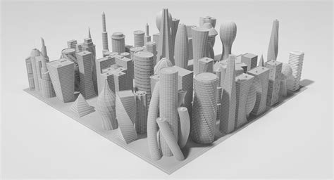 Future Building Set 67 Piece 3d Model 119 3ds Fbx Max Free3d