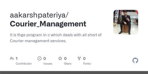 Github Aakarshpateriyacouriermanagement It Is Thge Program In C