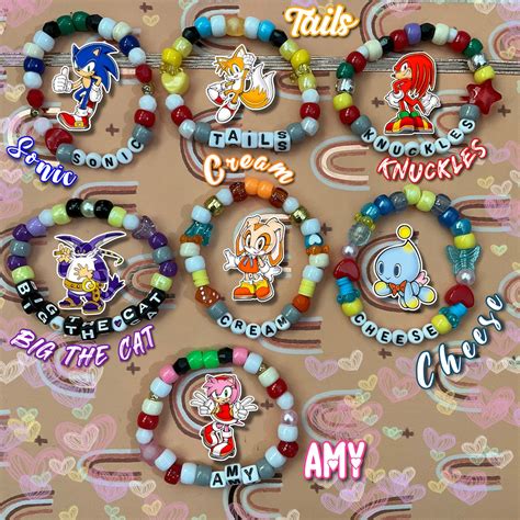 Sonic Inspired Bracelets New Characters Added Etsy