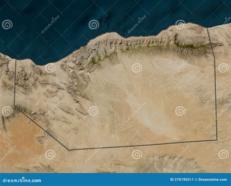 Sanaag Somaliland Low Res Satellite No Legend Stock Illustration