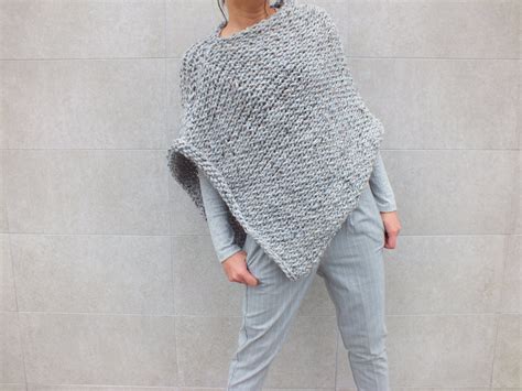 Pattern Poncho Easy To Knit Poncho Pattern Beginner Pattern Instant