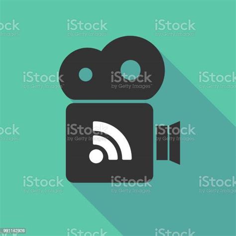 Rss 기호로 긴 그림자 카메라 Rss에 대한 스톡 벡터 아트 및 기타 이미지 Rss 가정용 캠코더 그림자 Istock