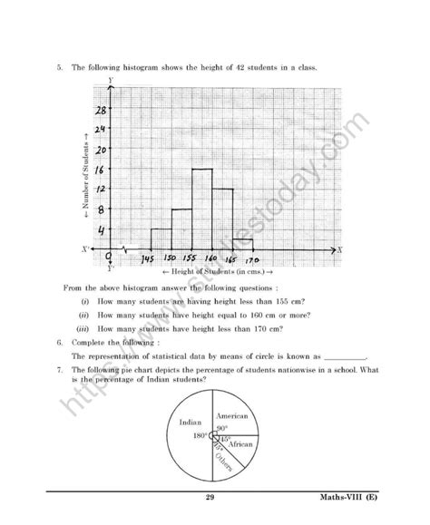Cbse Class 8 Mental Maths Data Handling Worksheet