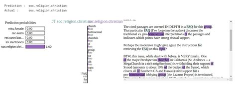 LIME Interpret Predictions Of Keras Text Classification Networks