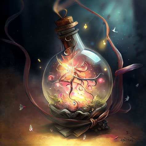 Premium AI Image A Painting Of A Light Bulb With A Tree Inside It