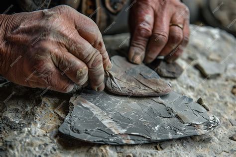 Flint Knapping Work In Progress Premium Ai Generated Image Flint Knapping Work In Progress Premium Ai Generated Image