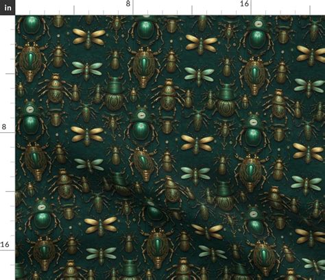 Steampunk Bug Fabric Spoonflower