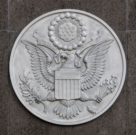 Great Seal Of The United States On A Federal Building The Great Seal