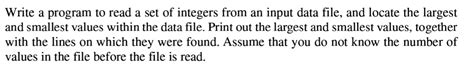 Solved Write A Program To Read A Set Of Integers From An Chegg Com