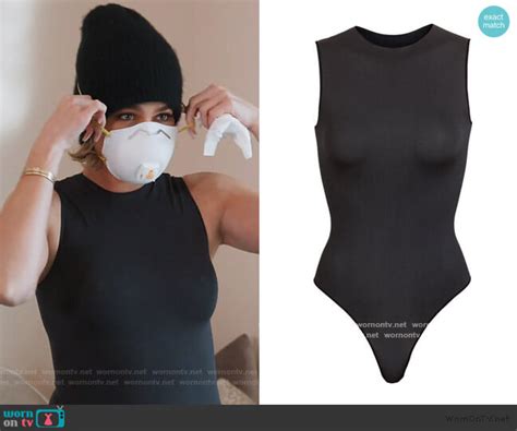 Wornontv Khloes Black Bodysuit On Keeping Up With The Kardashians