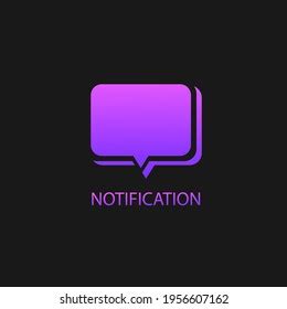 Message Notification Logo Design Vector Stock Vector Royalty Free