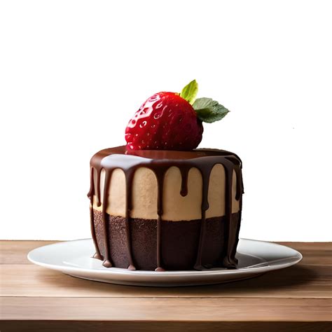 Chocolate Cupcake With Strawberry Generative With Ai 27190447 Png