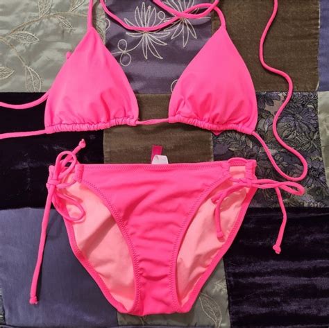 Victorias Secret Neon Triangle Bikini Gem