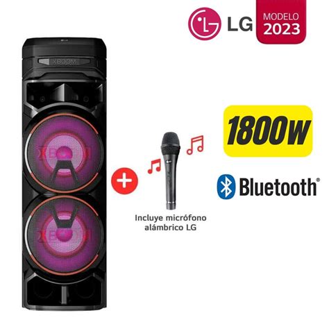 Ripley TORRE DE SONIDO LG RNC9 XBOOM MICROFONO INCLUIDO NEGRO