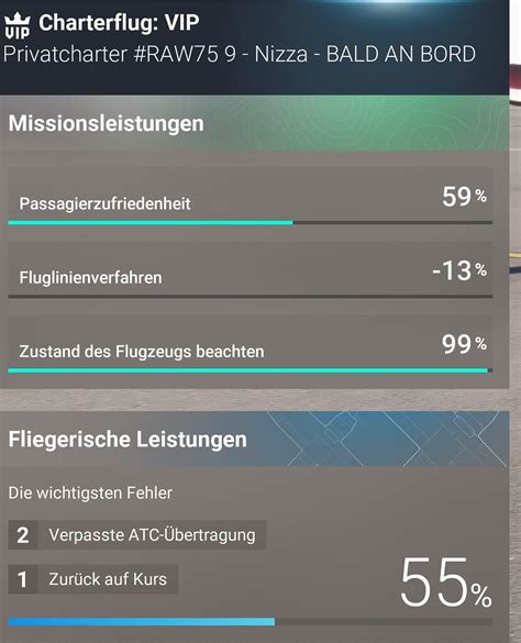 negative assessment of mission in career mode user interface