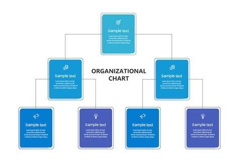 기업 조직 도표 비즈니스 계층 인포그래픽 요소 프리미엄 벡터