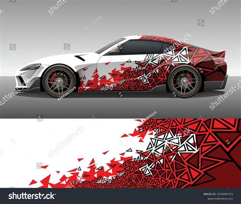 Car Wrap Vinyl Racing Decal Ornament Stock Vector Royalty Free