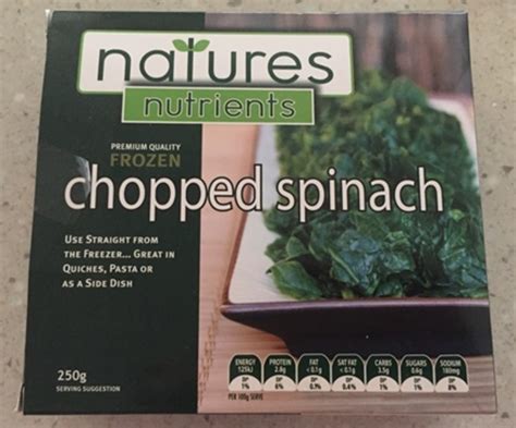 Natures Nutrients Chopped Frozen Spinach