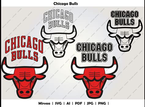 Chicago Bulls Logo Svg Chicago Bulls Clipart Instant Download
