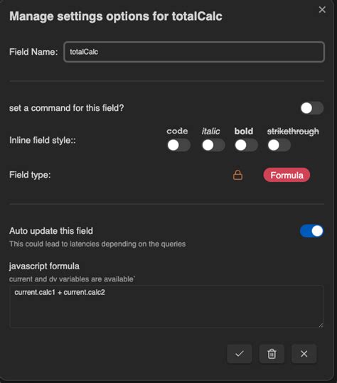 Metadata Menu Cannot Get Autoupdate Working On Formula Help