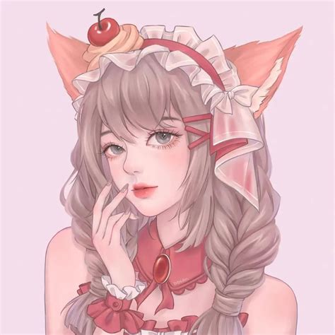 王者荣耀｜妲己·女仆咖啡 画师：点点加奶盖 堆糖，美图壁纸兴趣社区