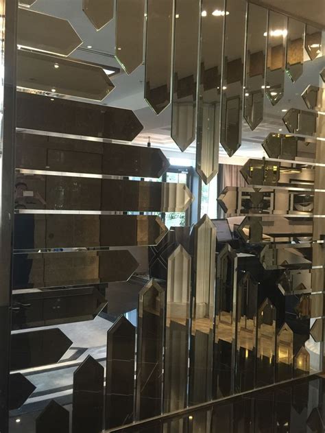 Mirror Panelled Partition Wall Exterior Wall Design Door Glass
