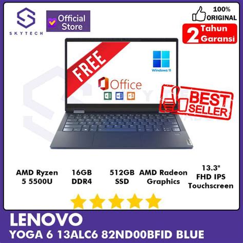 Jual Laptop Lenovo Yoga Alc Bfid Amd Ryzen U Ram Gb Ssd Gb Windows Ohs