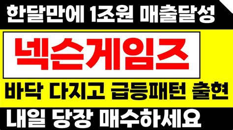 넥슨게임즈 주가전망분석 세력의 목표가는 여기입니다 기관의 밑꼬리 매수 의미를 알려드립니다 넥슨 넥슨게임즈
