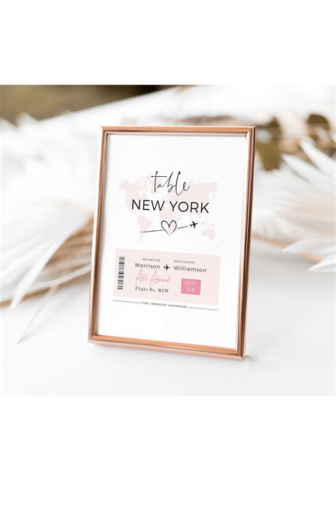 Destination Boarding Pass Table Names Boarding Pass Table Numbers