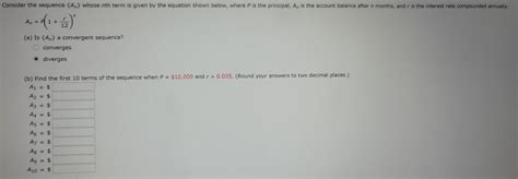 solved consider the sequence {a whose nth term is given by