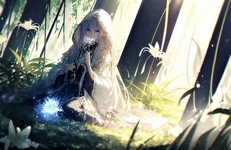 715插画师猫咪的丛林与美少女插画图片 Bobopic
