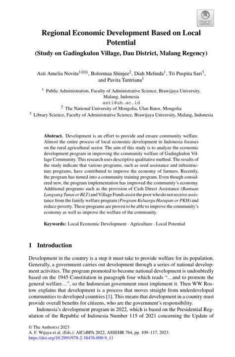 (PDF) Regional Economic Development Based on Local Potential: (Study on ...