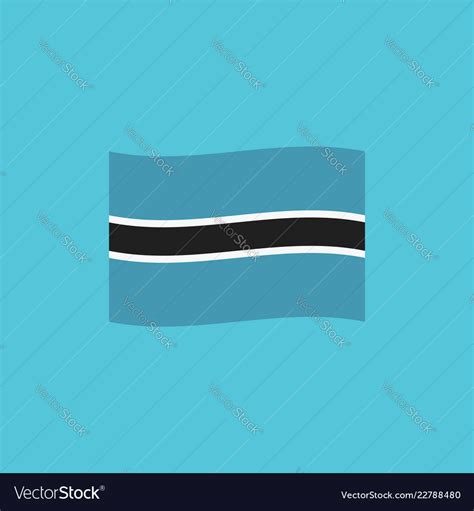 Botswana Flag Icon In Flat Design Royalty Free Vector Image
