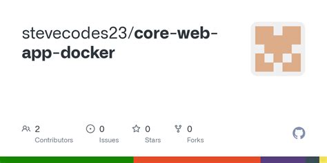 Github Stevecodes23core Web App Docker