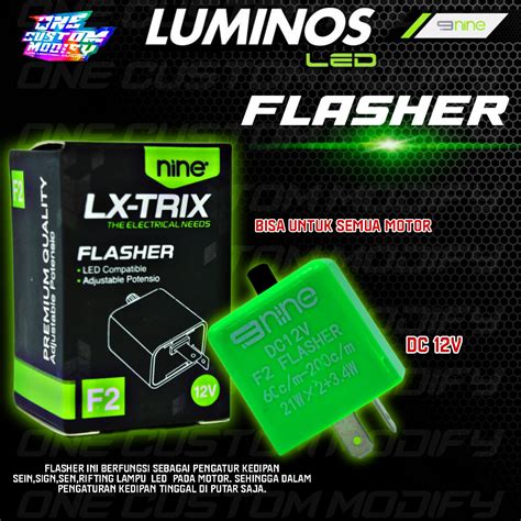 Jual FLASHER SEIN SIGN 9NINE LUMINOS LED ADJUSTABLE NEW MODEL 2023