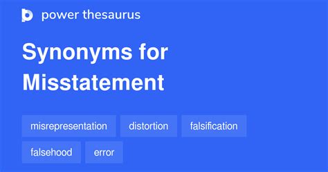 Misstatement Synonyms 407 Similar Words And Phrases