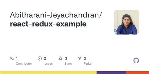 GitHub Abitharani Jeyachandran React Redux Example
