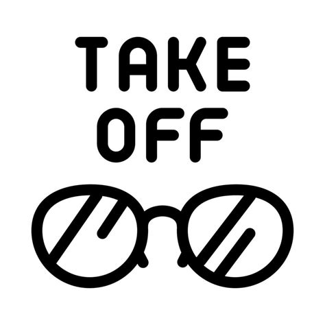 Take Off Glasses Icon Vector Outline Illustration 17542242 Vector Art