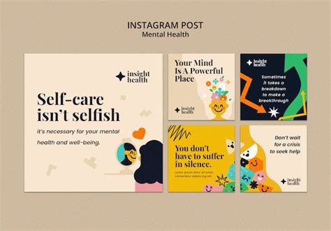 Free Psd Flat Design Mental Heath Template
