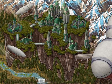 Floating Island Of The Elves Inkarnate Create Fantasy Maps Online