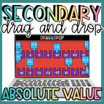 Absolute Value Drag Drop Activity For Google Slides TpT