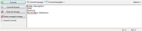 Saving Commit Templates Using Git Extensions Efficient User